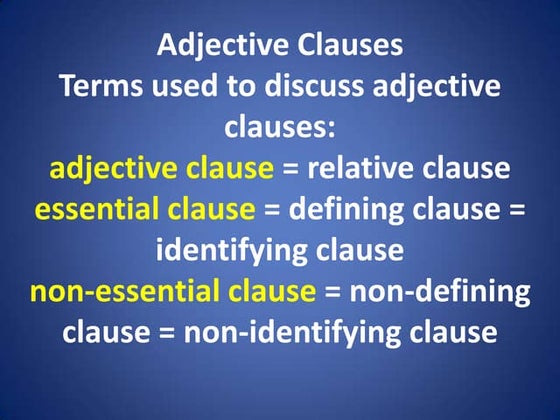 Adjective Clauses Relative Clauses Relative Clauses Archives English