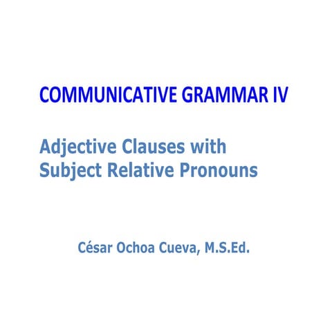 Adjective clauses with | PPT