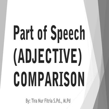Adjective & Degree of Comparison | PPT