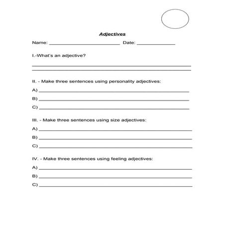 Adjective exam | DOC
