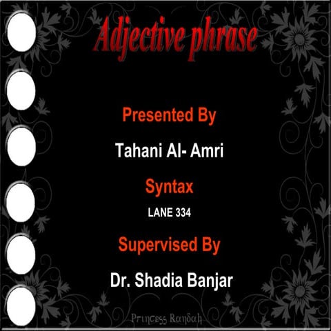 Adjective phrase 2 | PPT