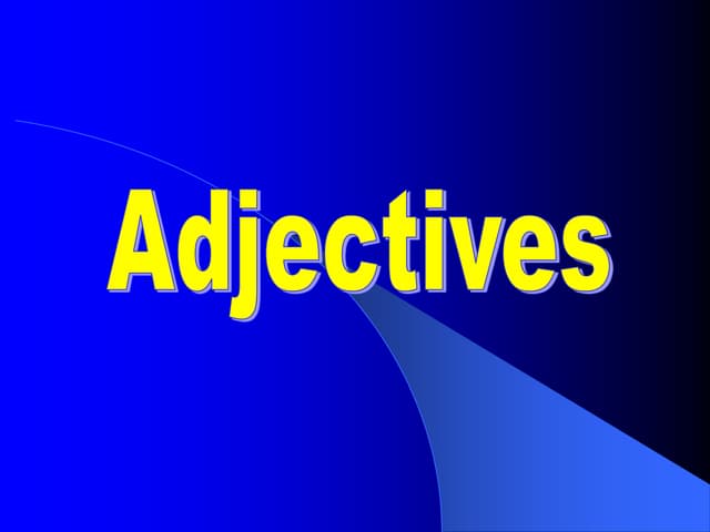First grade-adjectives-lesson | PPT