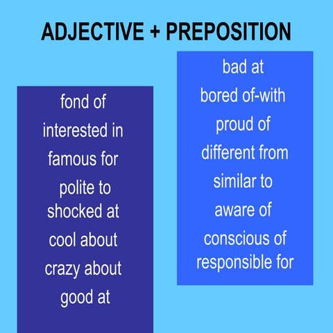 Adjective + preposition | PPT