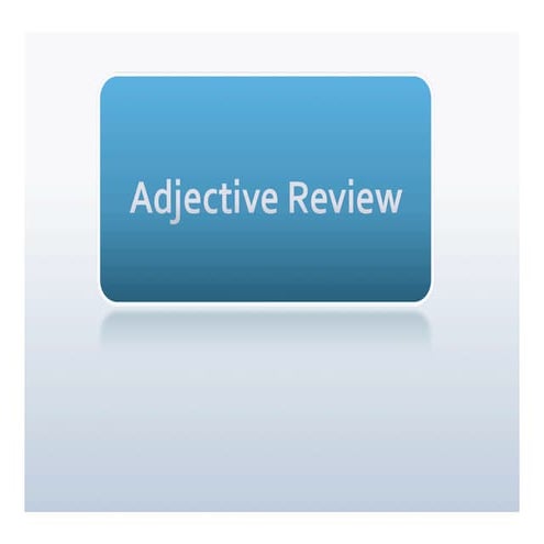 Adjective review | PDF