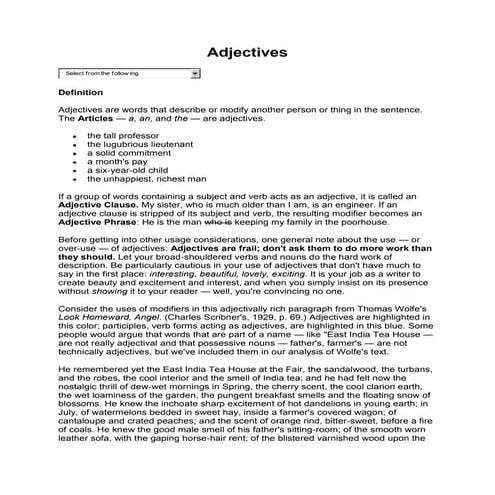 Adjectives | PDF