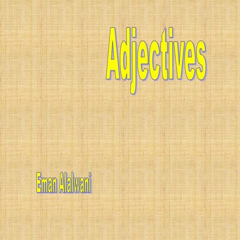 Adjectives | PPT