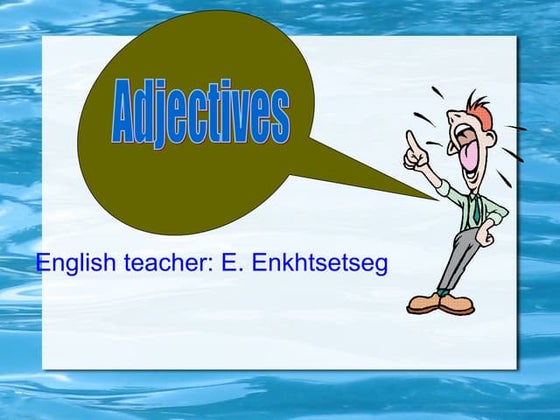 Ppt adjectives - class 5 | PPT