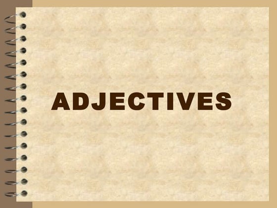 Adjective powerpoint | PPTX