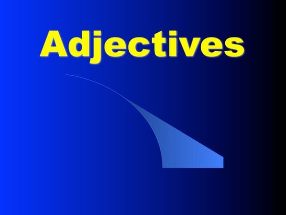Adjective powerpoint | PPTX