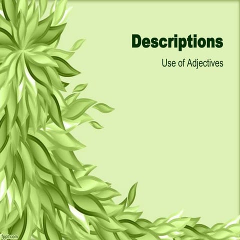 Eii3 DESCRIBING PEOPLE, PLACES AND THINGS | PPTX