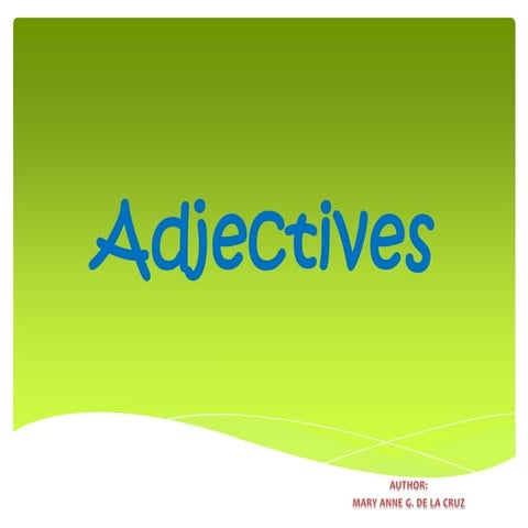 Adjectives | PPTX