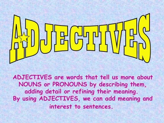 Adjective worksheet | PDF