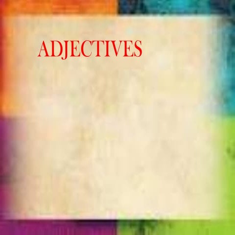 Adjectives | PPTX