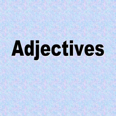 Adjectives | PPT