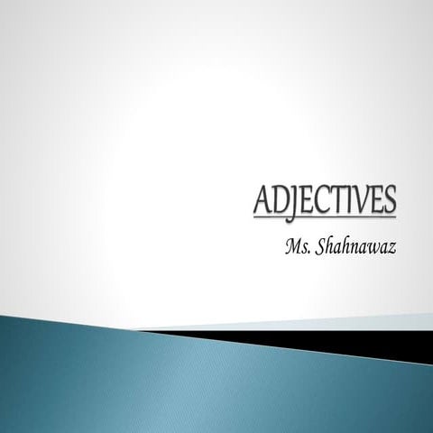 Adjectives | PPTX
