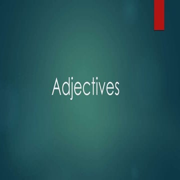 Adjectives | PPT