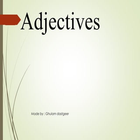 Adjectives | PPTX