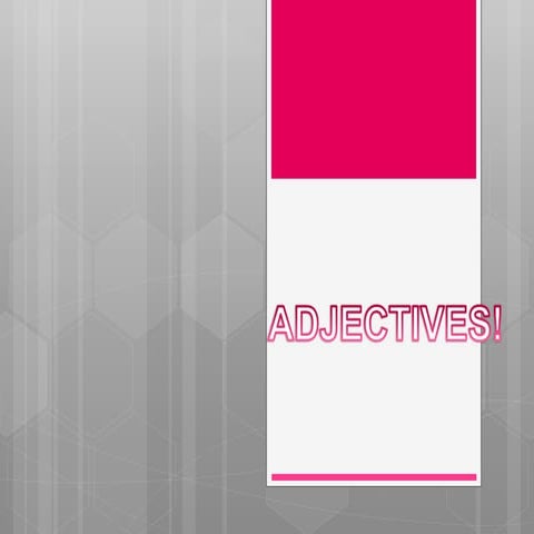 Adjectives... | PPT