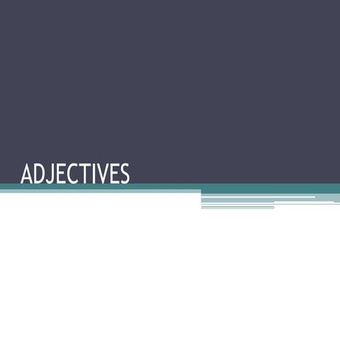 English Lesson: Order of Adjectives in a Series | PPTX
