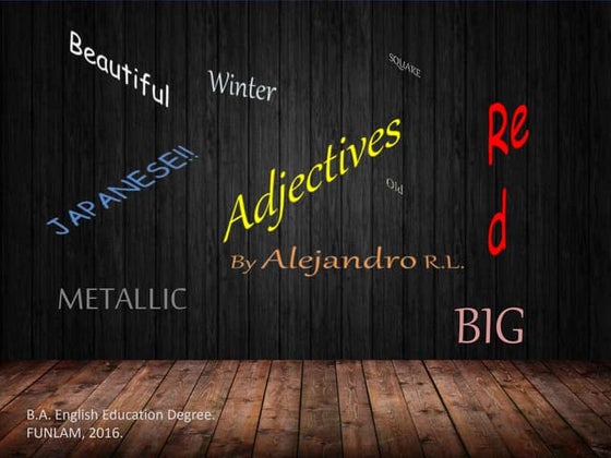 order of adjectives English grade 5 lesson | PPTX