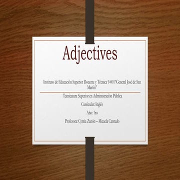 Adjectives | PPTX