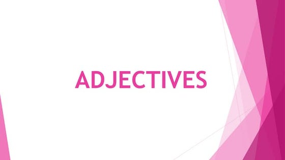 Adjectives | PPT