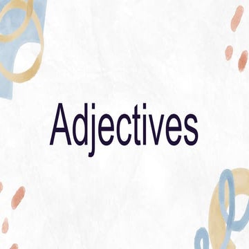 ADJECTIVES | PPTX