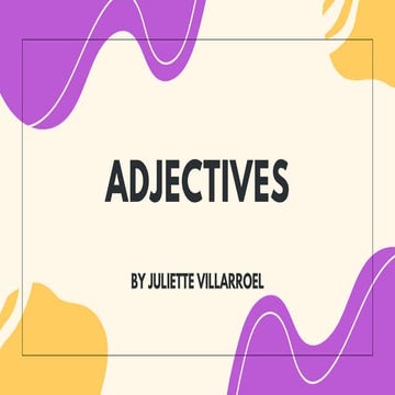 learn more about adjectives in english + | PDF
