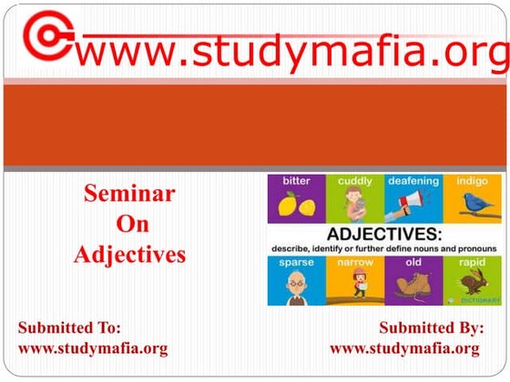 TEMA 1B GRAMMAR ADJECTIVES | PPT
