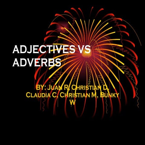 Adjectives Vs Adverbs | PPT