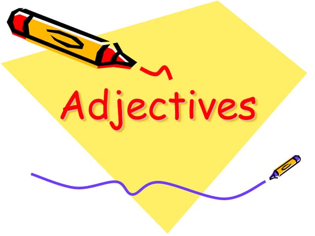 Adjectives Clipart