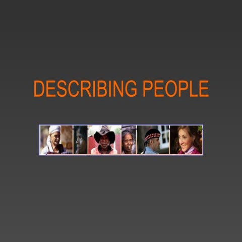 ADJECTIVES: DESCRBING PEOPLE | PPT