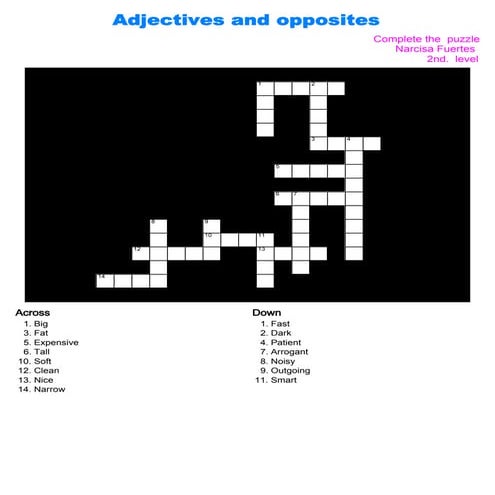 Adjectives and opposites | PDF