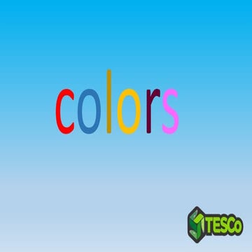 Adjectives colors | PPT