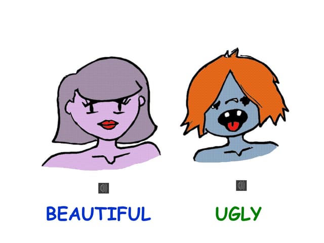 Beautiful And Ugly Clipart Image