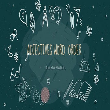 order of adjectives English grade 5 lesson | PPTX