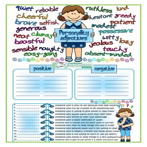 Adjectives personality traits | PDF