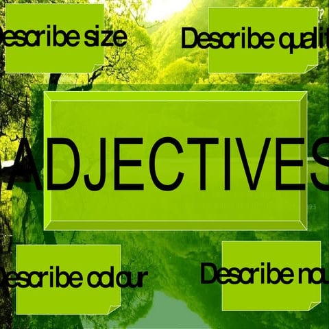 Adjectives Slides | PPS | Web Design and HTML | Internet