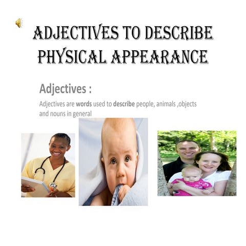 Adjectives to describe physical appearance.ppt | PPT