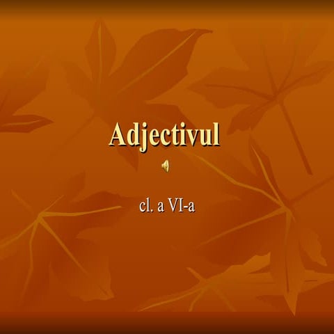 Adjectivul | PPT