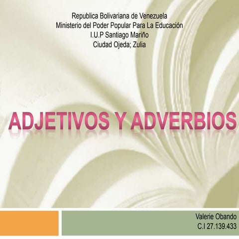 Adjetivos y adverbios | PPTX