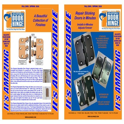 Adjustable Door Hinge Brochure | PPT