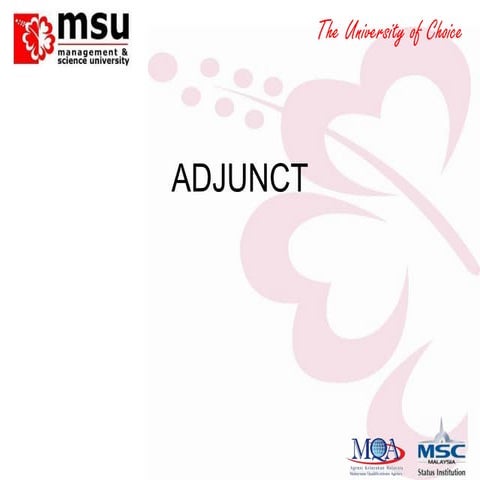 Adjunct and aspectual auxiliary | PPT