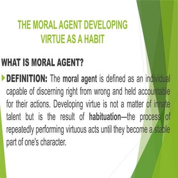 Ethics- Chapter 2 moral agent of morality | PPTX