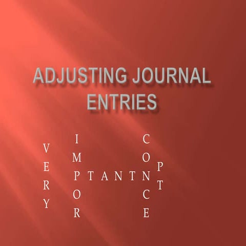 Adjusting journal entries | PPTX