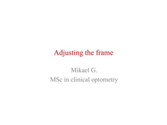 Pantoscopic tilt | PPT