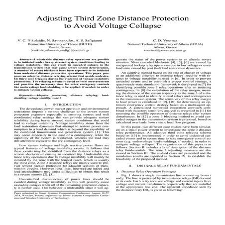 Adjusting third zone distance protection | PDF
