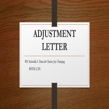 Adjustment Letter | PPTX