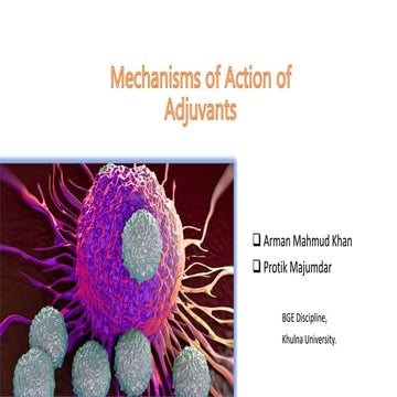 Mechanisms of Action of Adjuvants | PDF