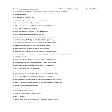 ADLER QUIZ | PDF